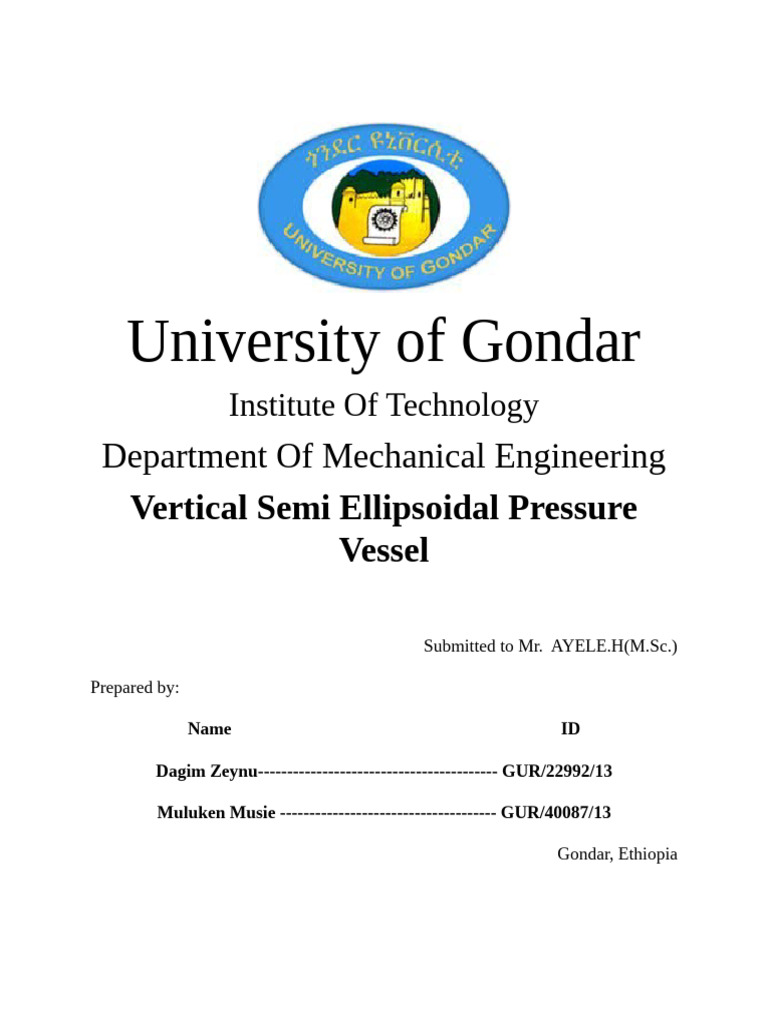 Dagim and Mule Pressure Vessel | PDF | Finite Element Method | Deformation (Engineering)