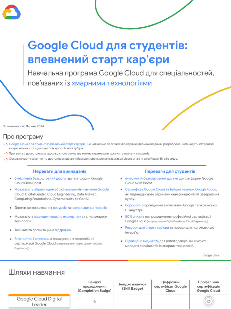 (Ukraine) Google Cloud Career Launchpad Pitch Deck | PDF