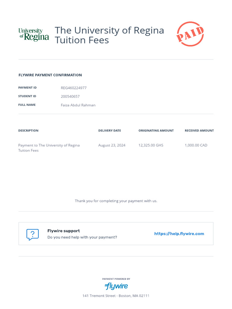 Tuition Receipt | PDF