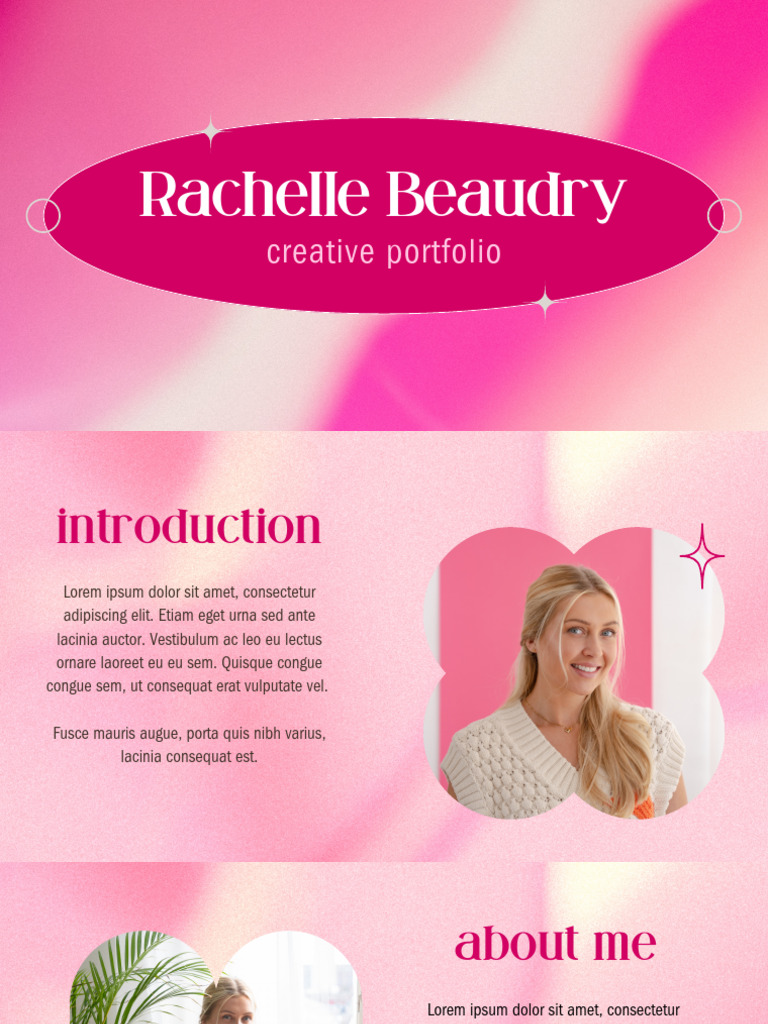 Pink Aesthetic Creative Portfolio Presentation PDF | PDF | Career ...