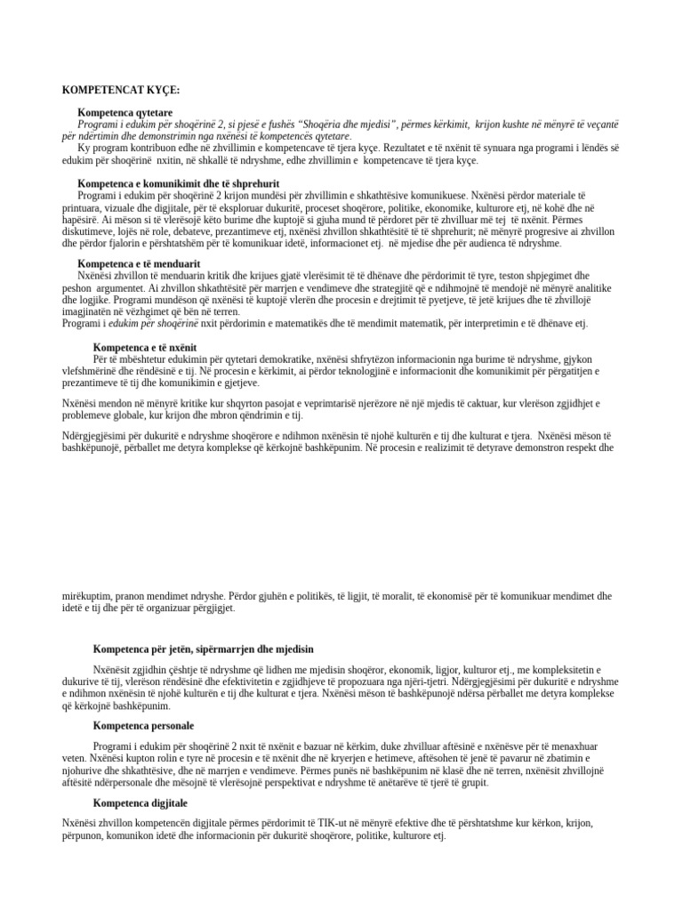 Edukim Për Shoqërinë 2 | PDF