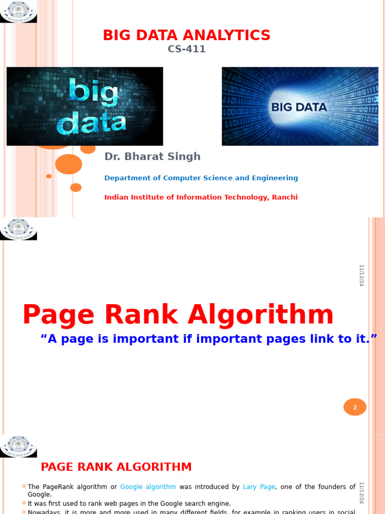 Page Rank Algorithm | PDF | Markov Chain | Eigenvalues And Eigenvectors
