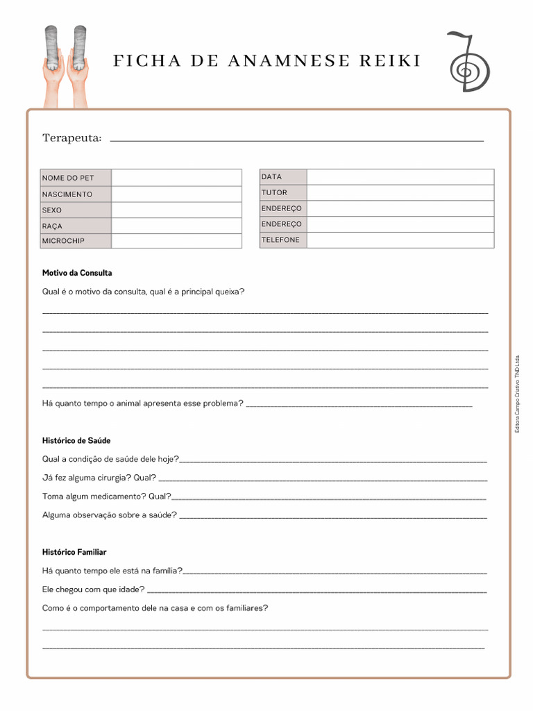 Anamnese Reiki Pet | PDF