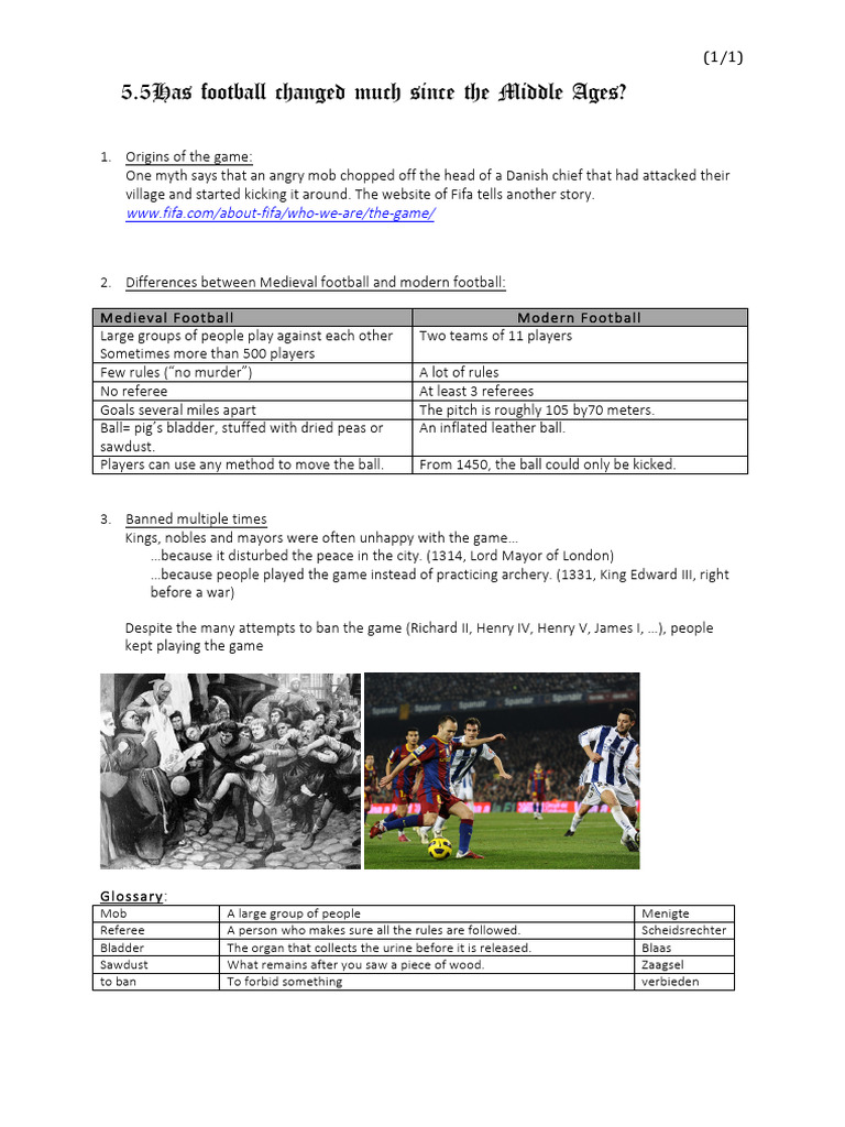 Evolution of Football: Medieval to Modern | PDF