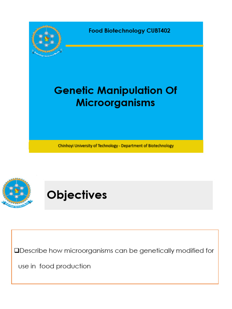 Chapter 3 - Cubt402 - Genetic Manipulation of Microorganisms | PDF ...