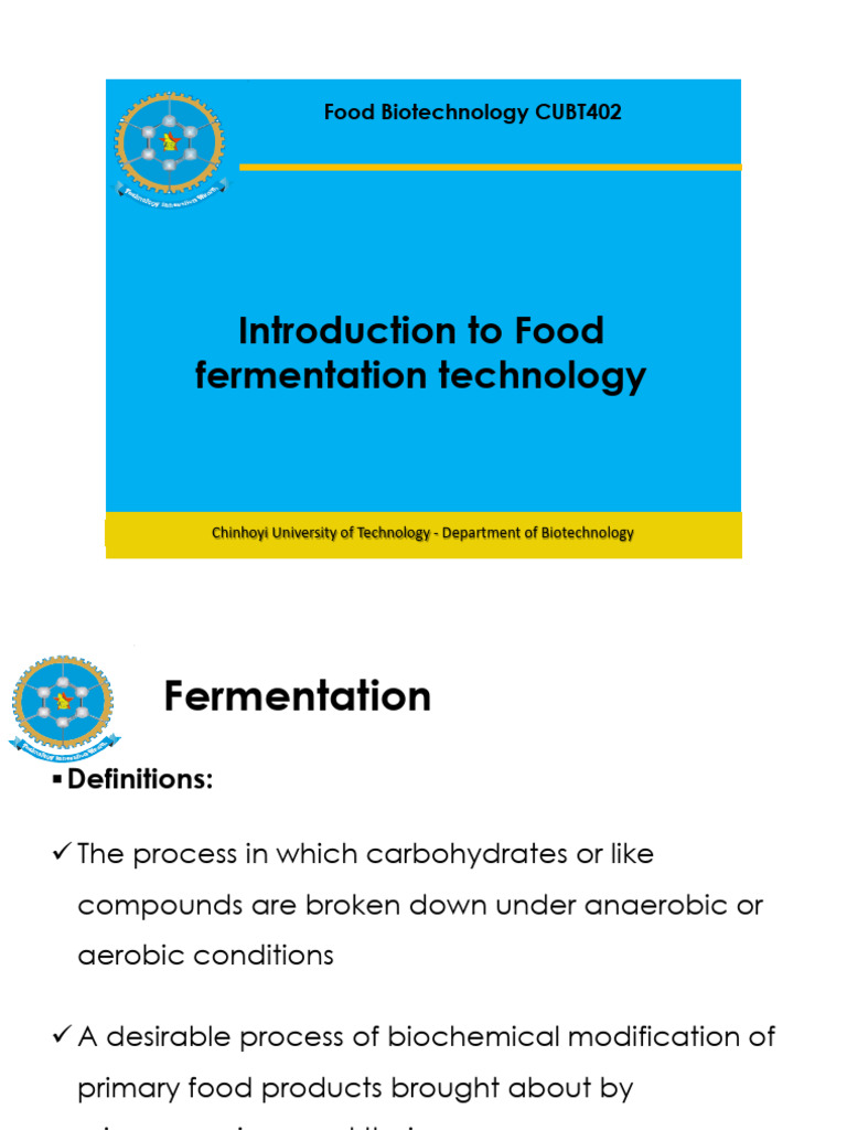 Food Fermentation Technology Overview | PDF | Fermentation | Lactic Acid