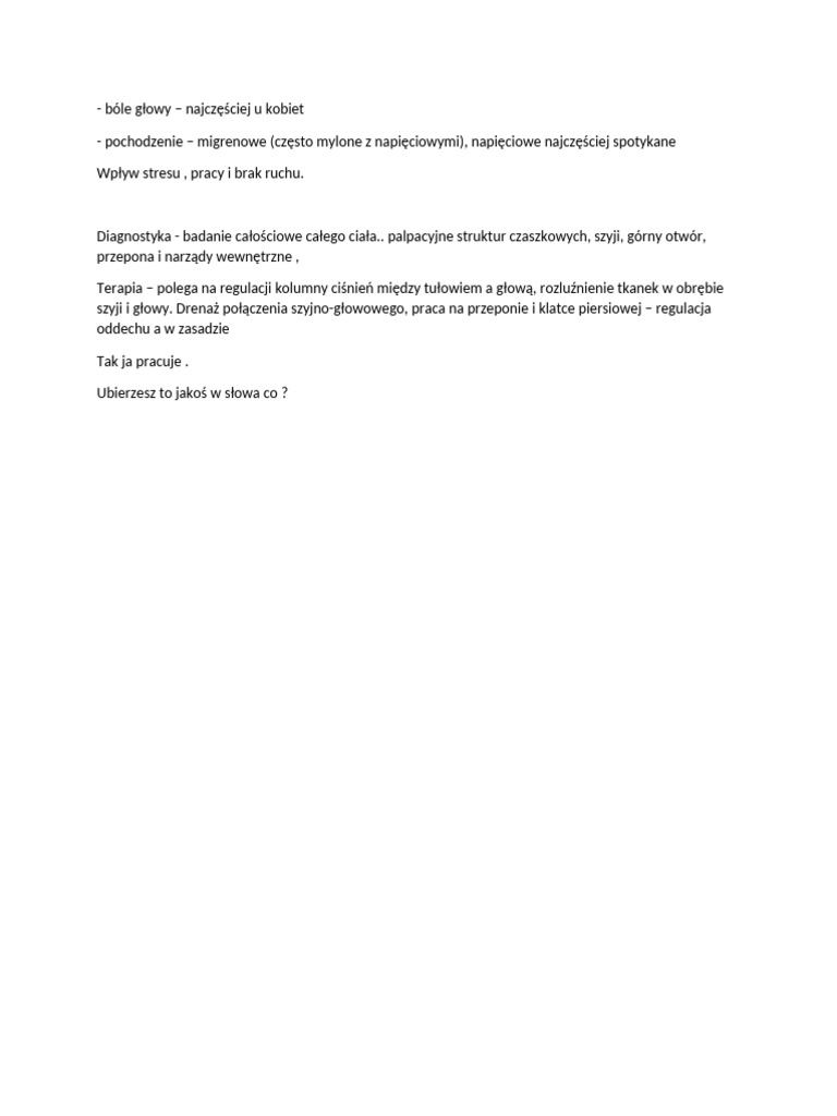 Bóle Głowy | PDF