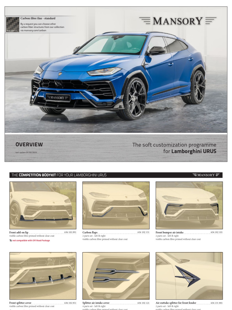 URUS Soft Overview | PDF | Trunk (Car) | Motor Vehicle