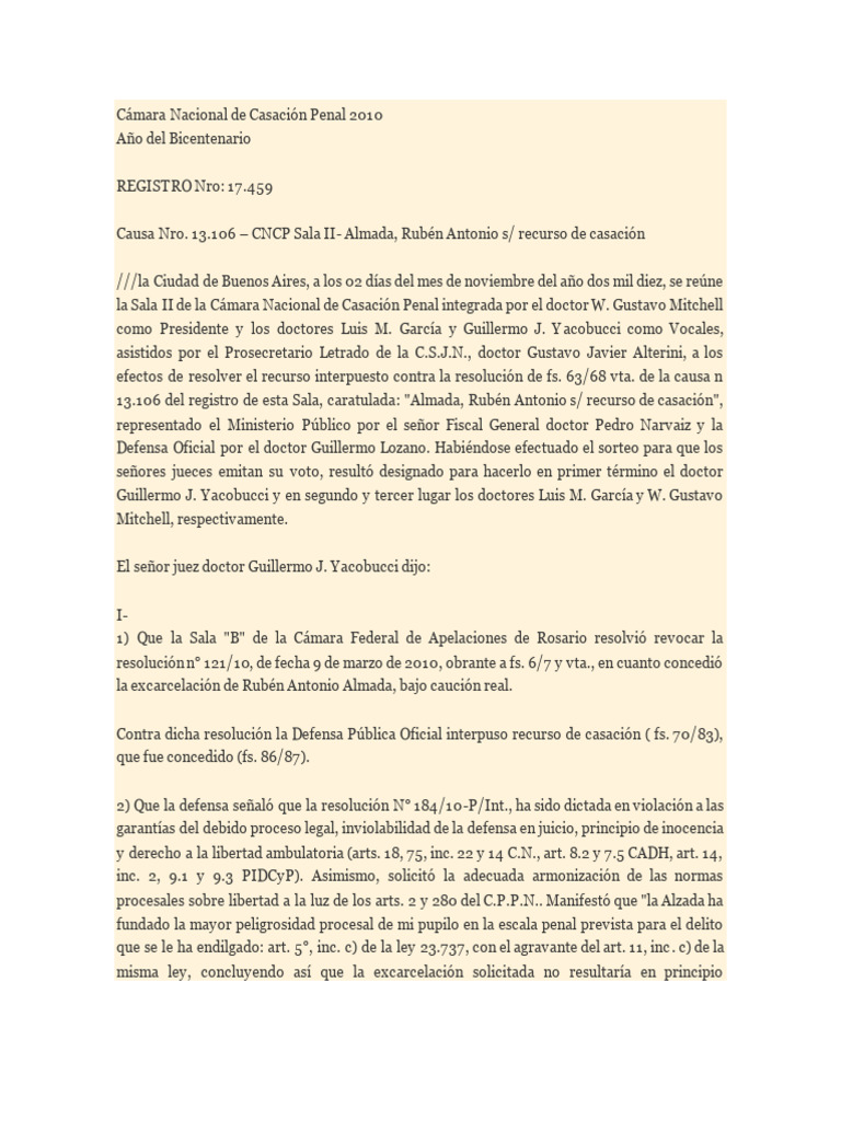 CNCP Aplica Diaz Bessone | PDF | Ley Pública | Justicia