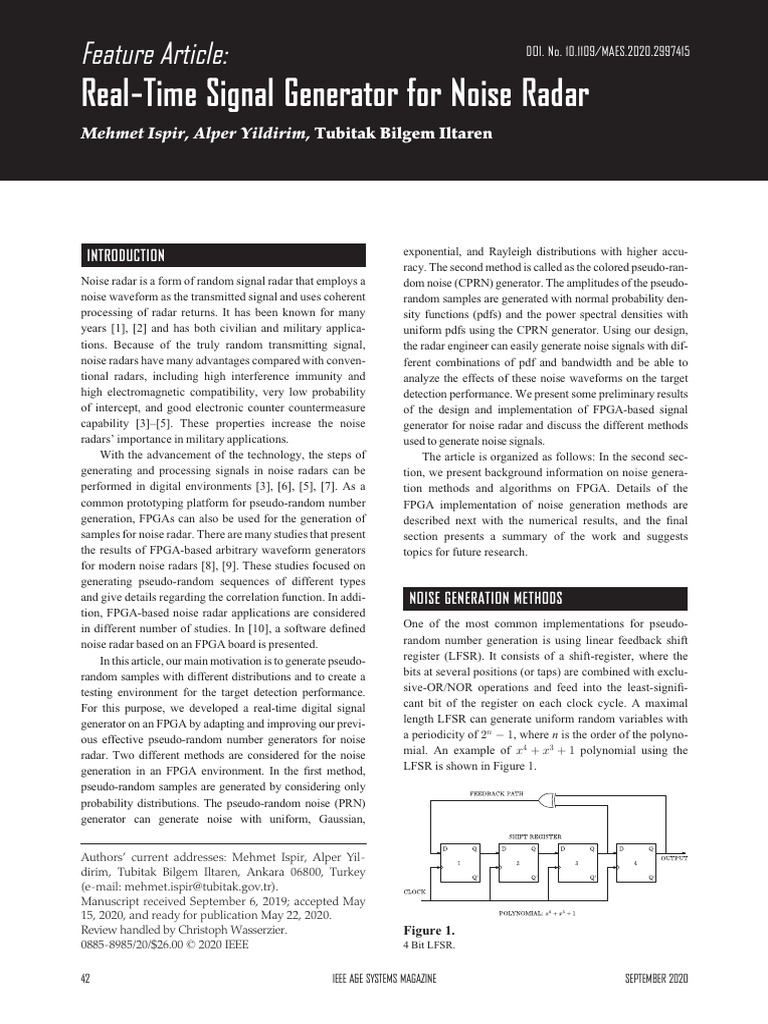 noise generation | PDF | Radar | Field Programmable Gate Array