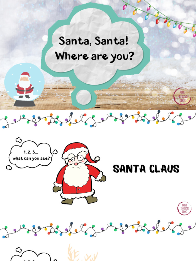 Santa, Santa where are you_ | PDF | Santa Claus | Santa Claus's Reindeer