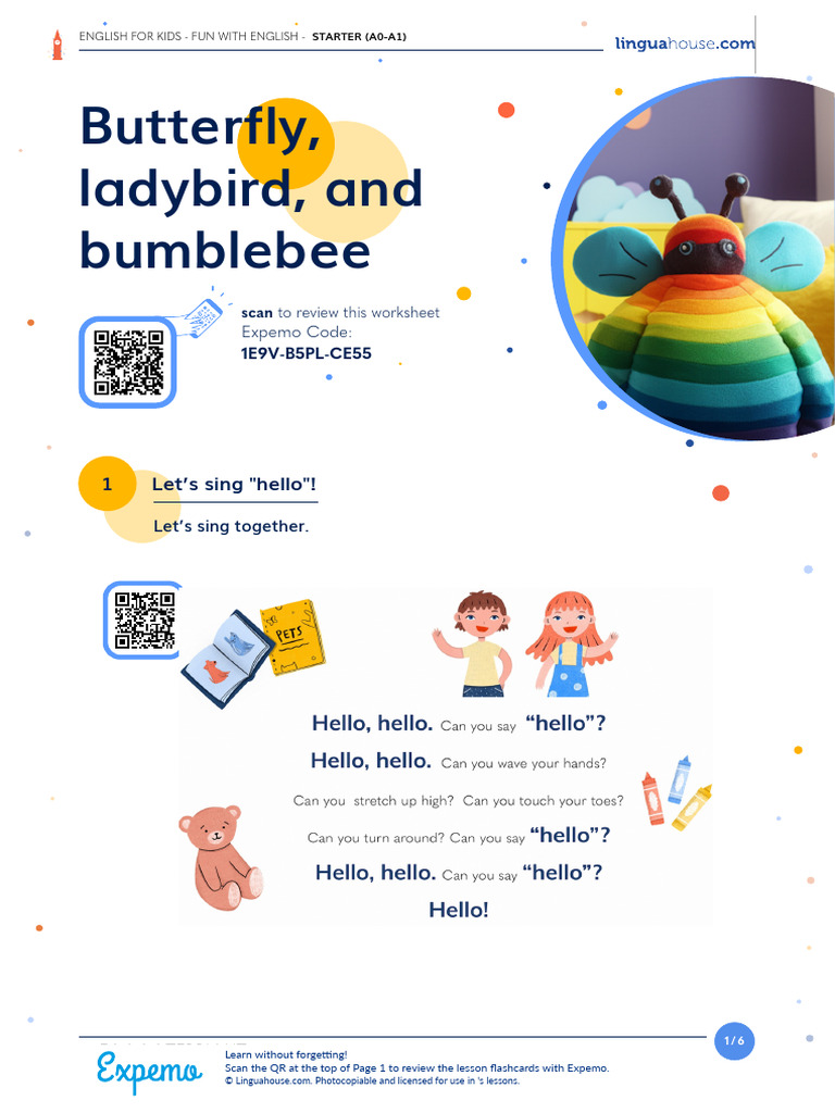 Fun English Activities for Kids A0-A1 | PDF