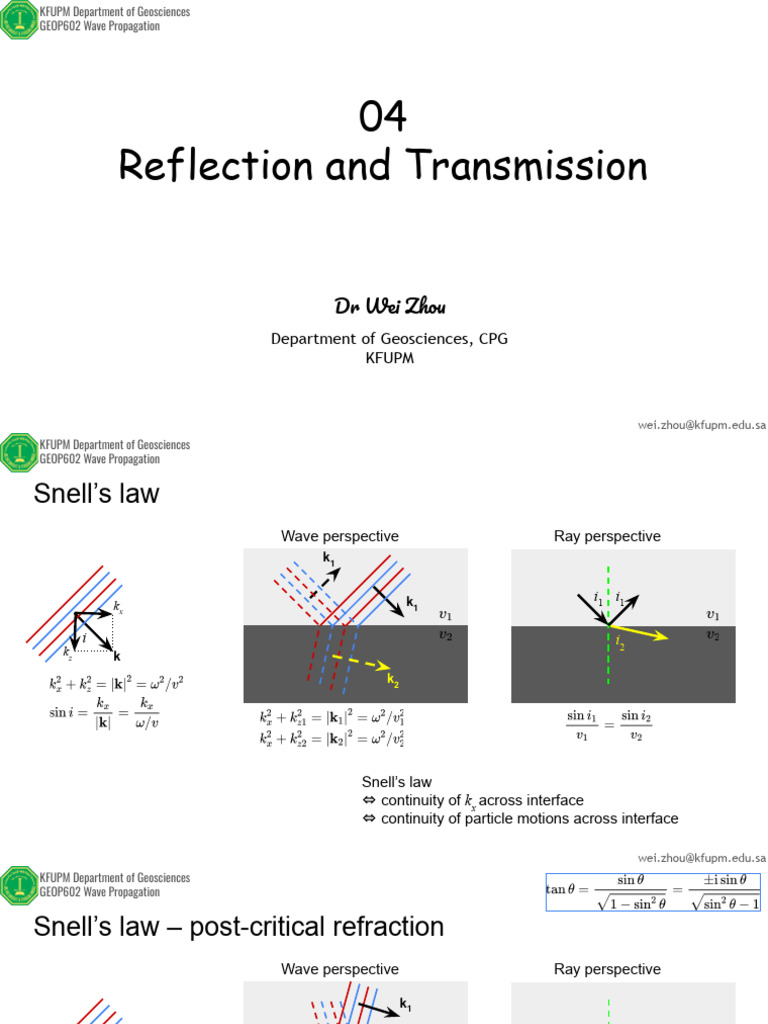 04 Reflection and Transmission | PDF | Waves | Reflection (Physics)