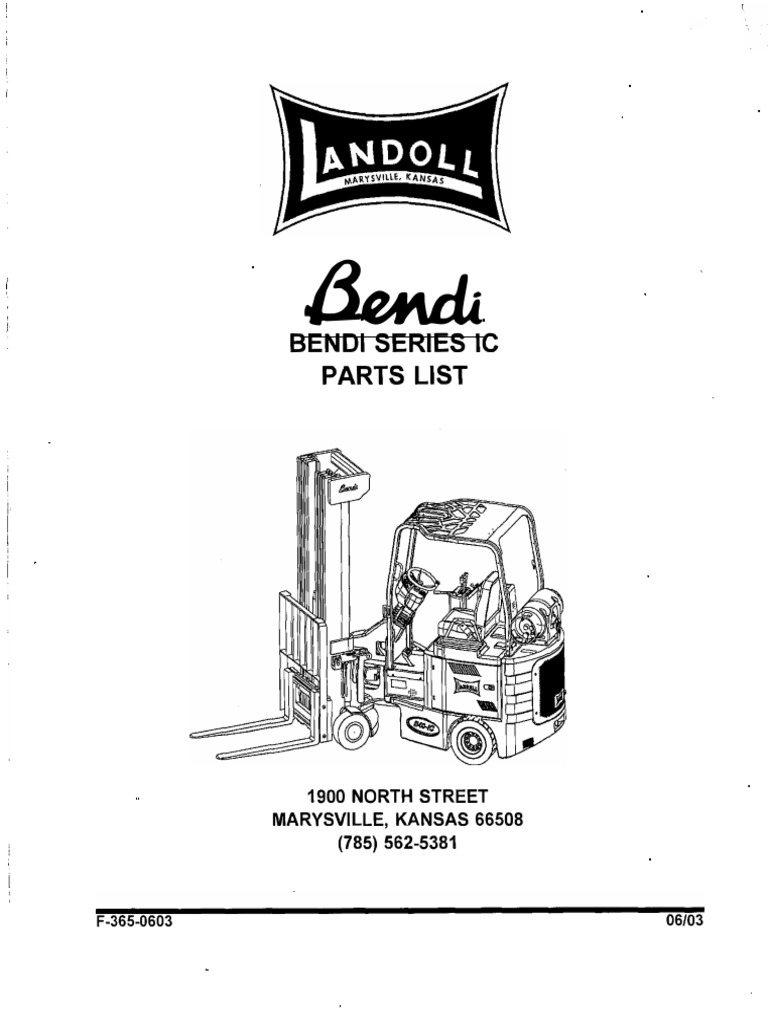 Bendi Forklift Parts List Guide | PDF | Axle | Screw