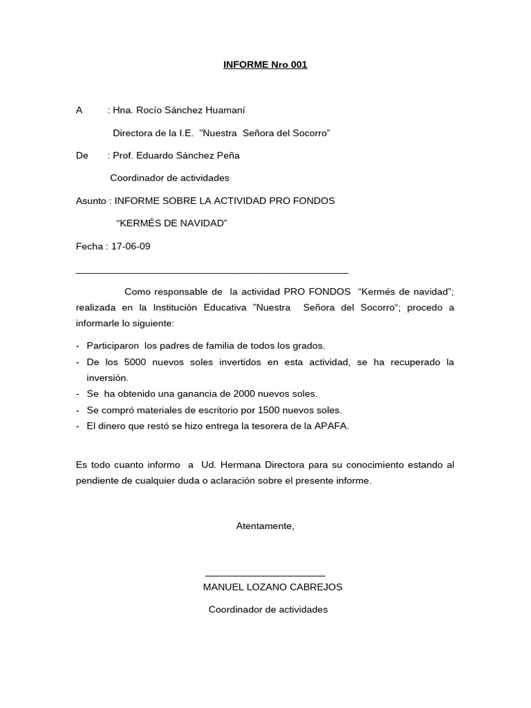 Formato de Informe | PDF