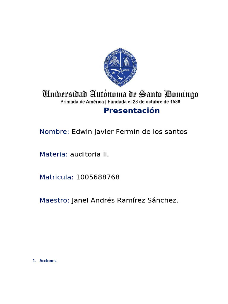 Acci Ones | PDF | Compartir (Finanzas) | Business