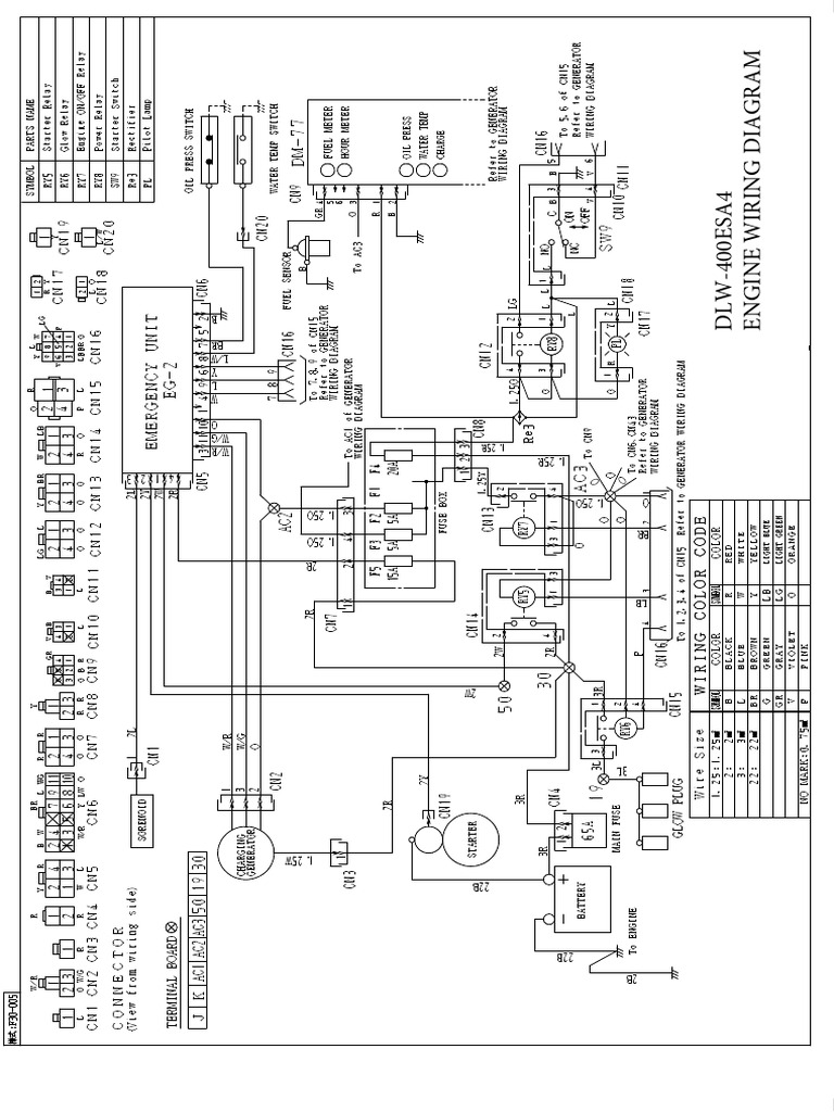 DLW400ESA4 Engine Wiring Diagram | PDF