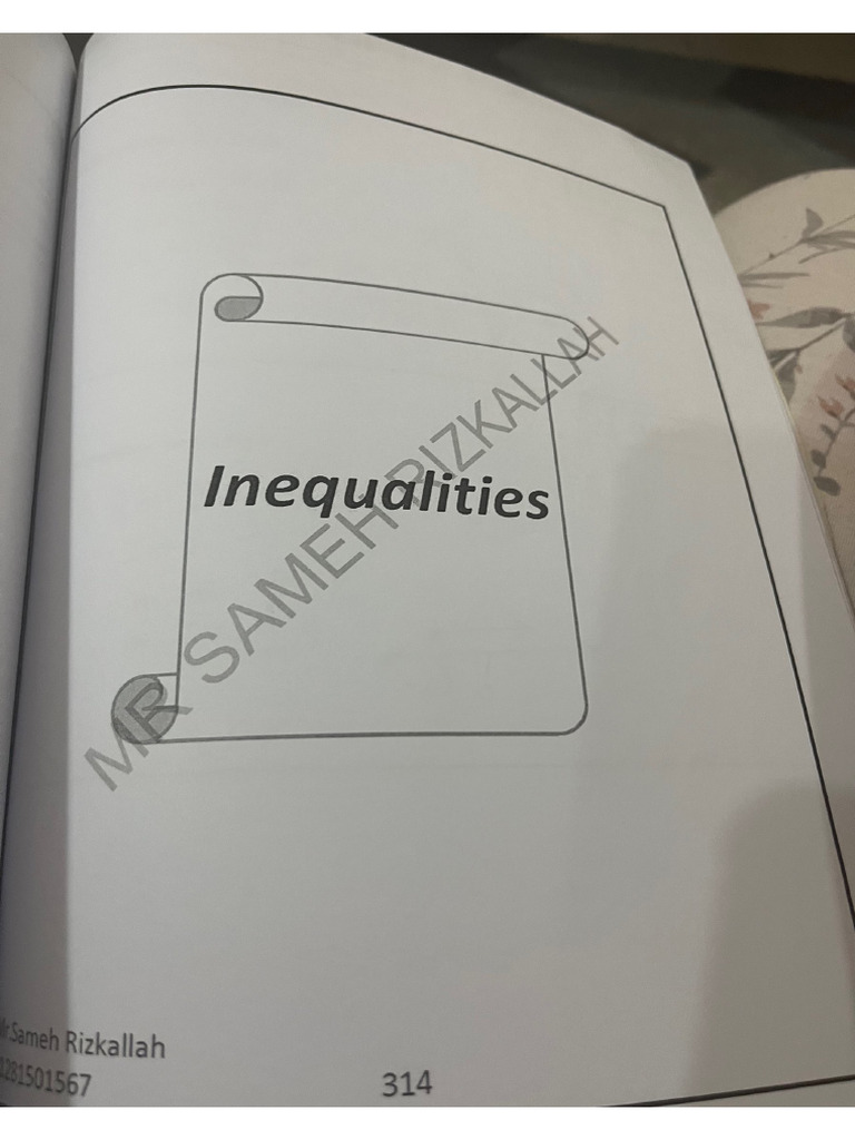 Marwan Moataz HW 13 Inequalities | PDF