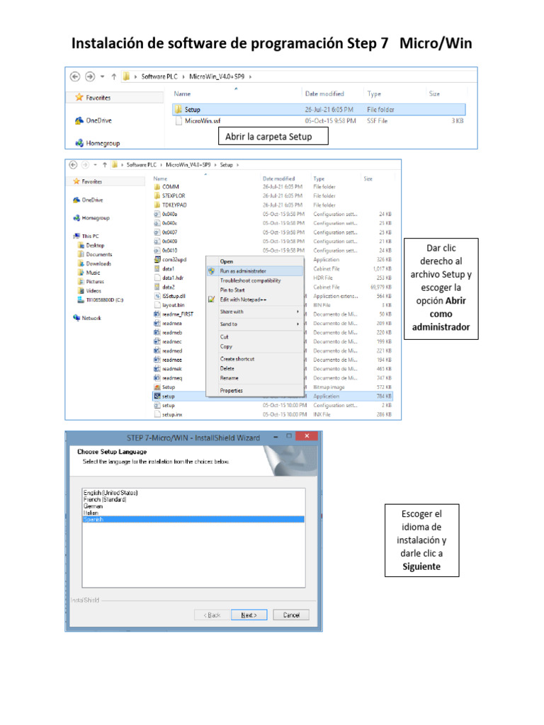 Instrucciones de Instalación | PDF | Archivo de computadora | Botón (Computación)