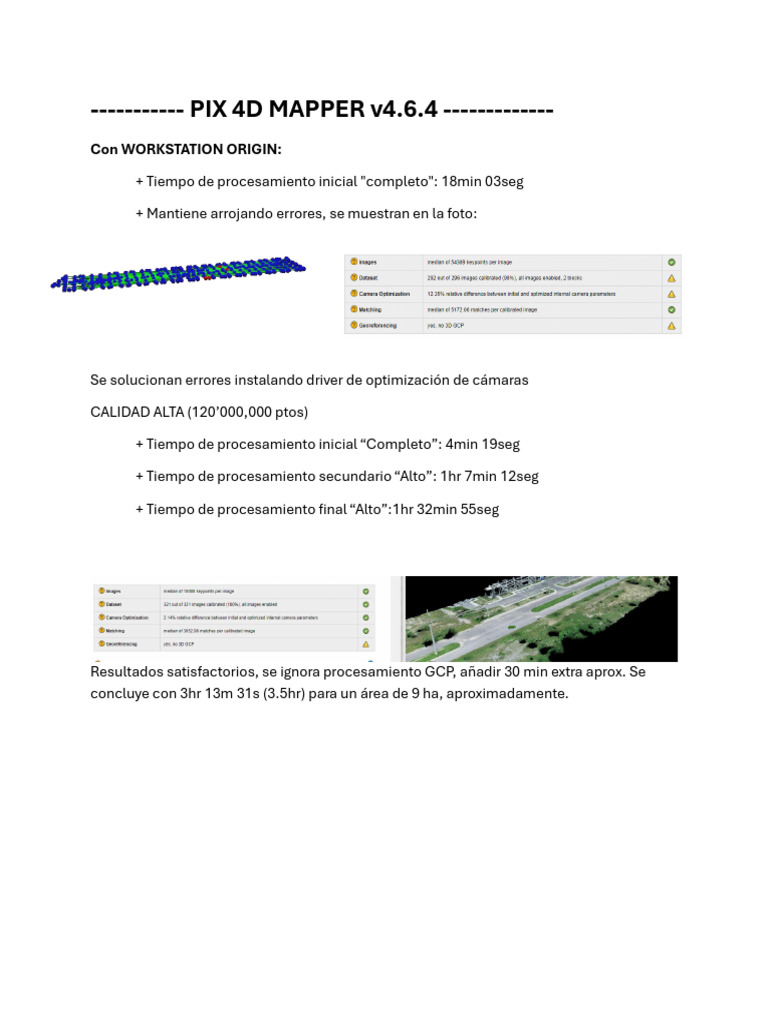 Pix4D Mapper - Resumen | PDF