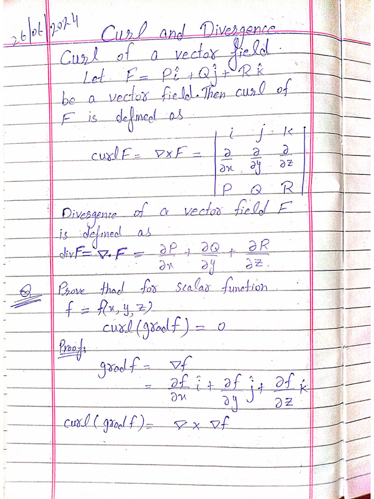 Curl and Divergence 26 June | PDF