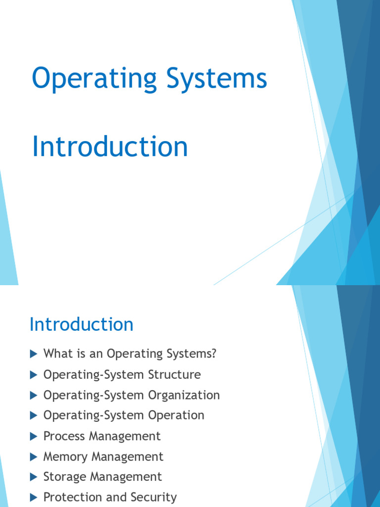 01-Introduction | PDF | Operating System | Process (Computing) 01-Introduction | PDF | Operating System | Process (Computing)