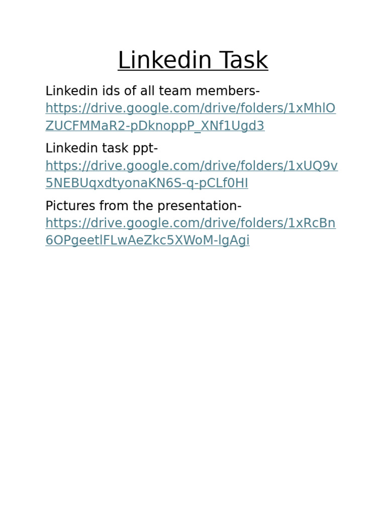 Linkedin Task | PDF