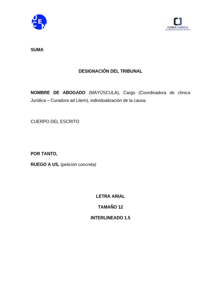 Escrito Modelo | PDF