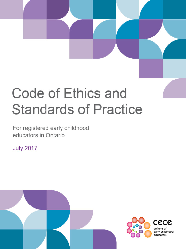 CECE Code of Ethics and Standards of Practice For RECEs in Ontario ...