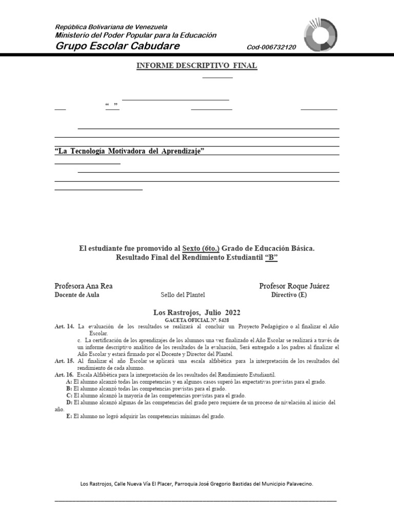 Gabriel Alejandro Morillo Castillo | PDF | Maestros | Evaluación