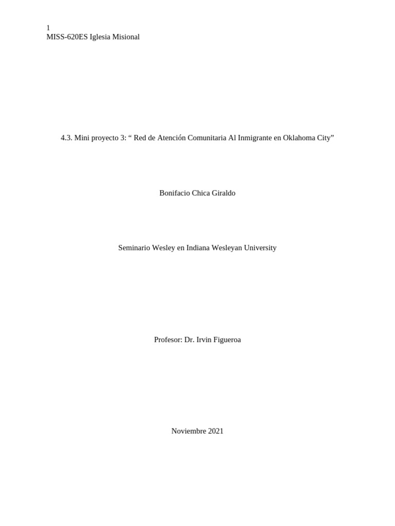 4.3 Miniproyecto 3 | PDF | Comunidad | Inmigración