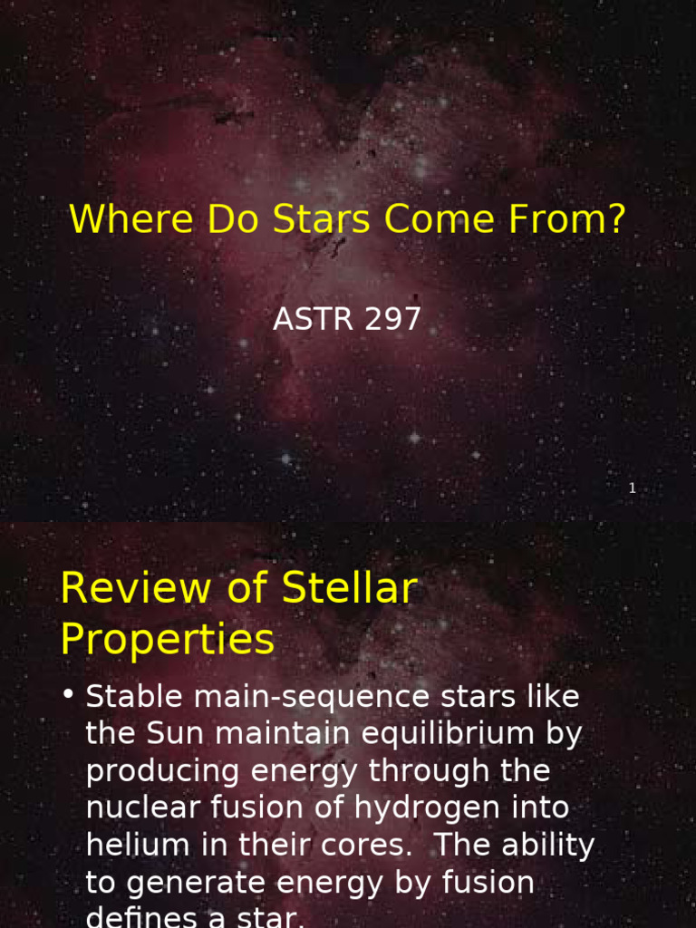 Lecture 16 The Birth of Stars | PDF | Stars | Star Formation