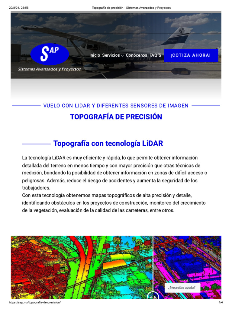 Topografía de Precisión - Sistemas Avanzados y Proyectos | PDF | Lidar | Ingeniería