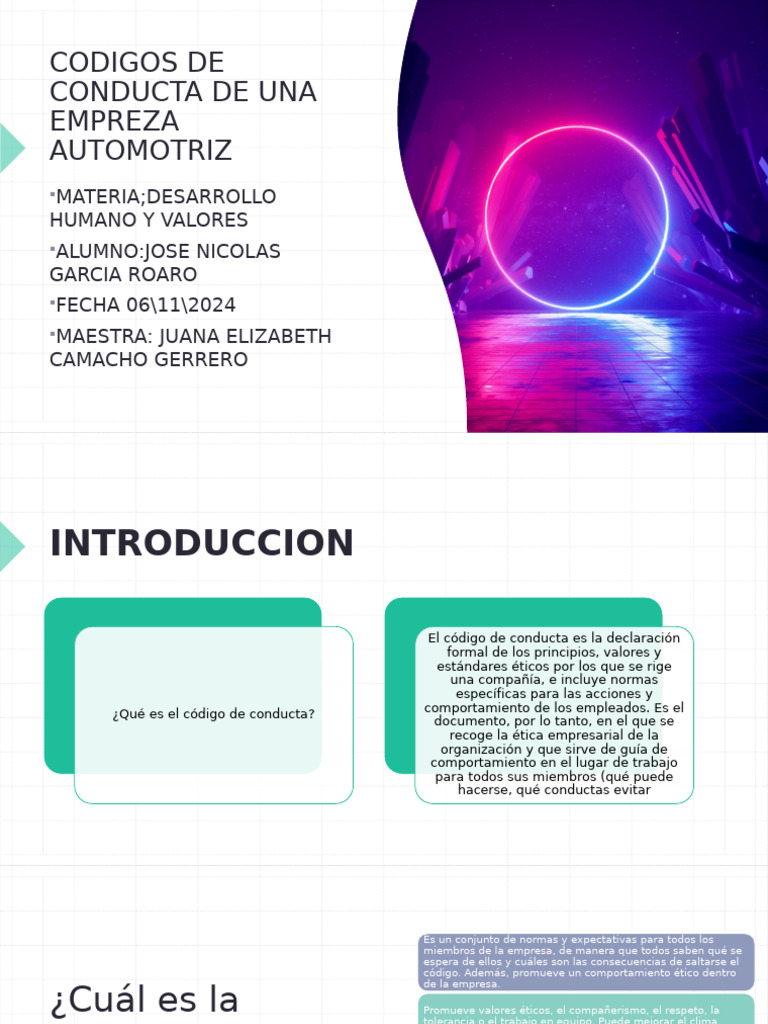 Codigos de Conducta de Una Empreza Automotriz | PDF | Comportamiento | Business