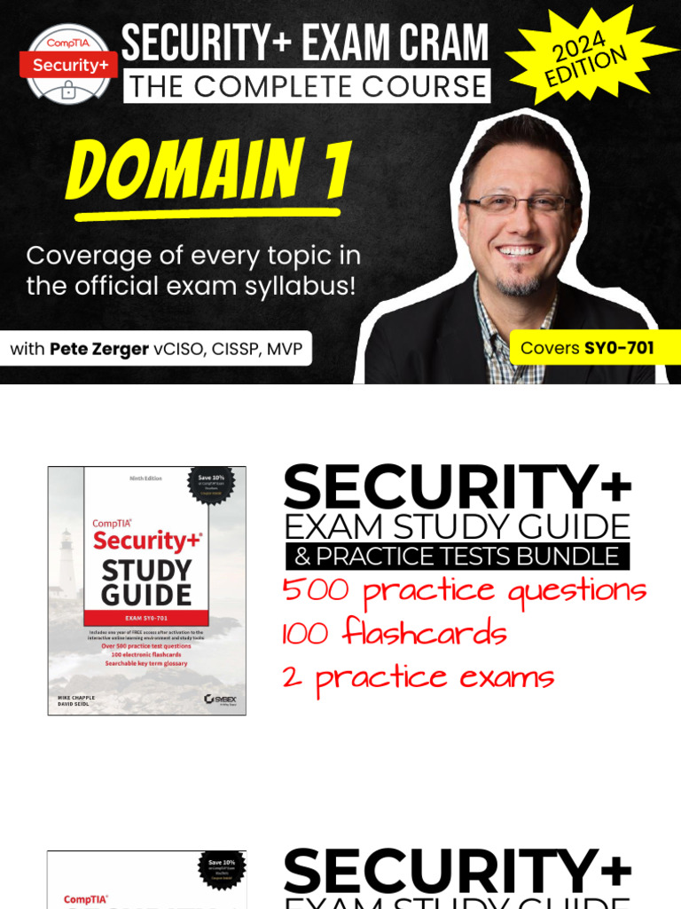 Security+ Exam Study Guide Overview | PDF | Computer Access Control ...