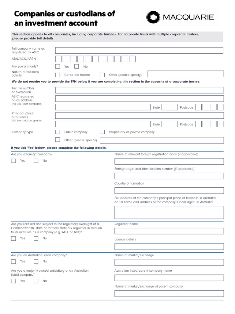 Business Account Application Form | PDF | Private Law