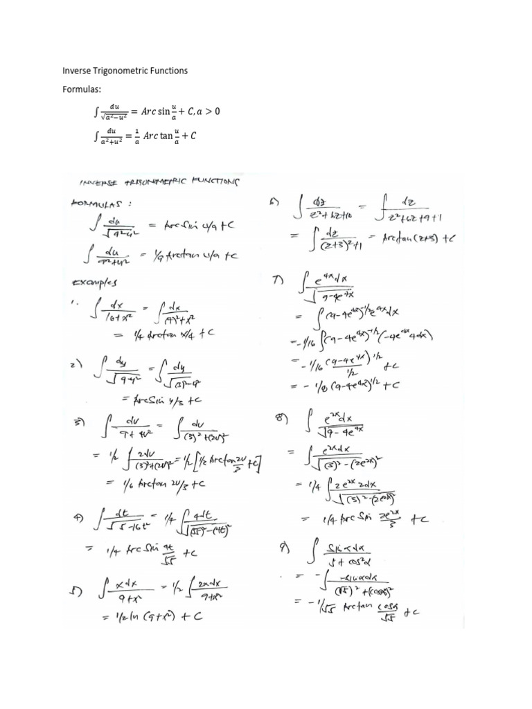 Inverse Trigonometric Functions | PDF