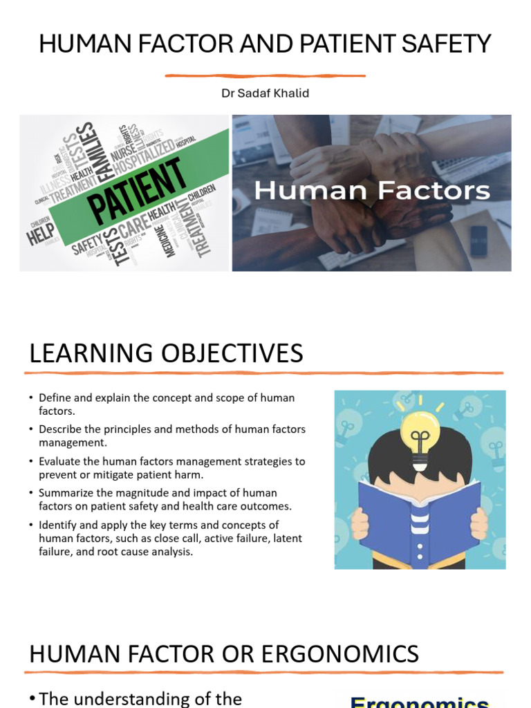 Human Factor and Patient Safety | PDF | Patient Safety | Human Factors And Ergonomics