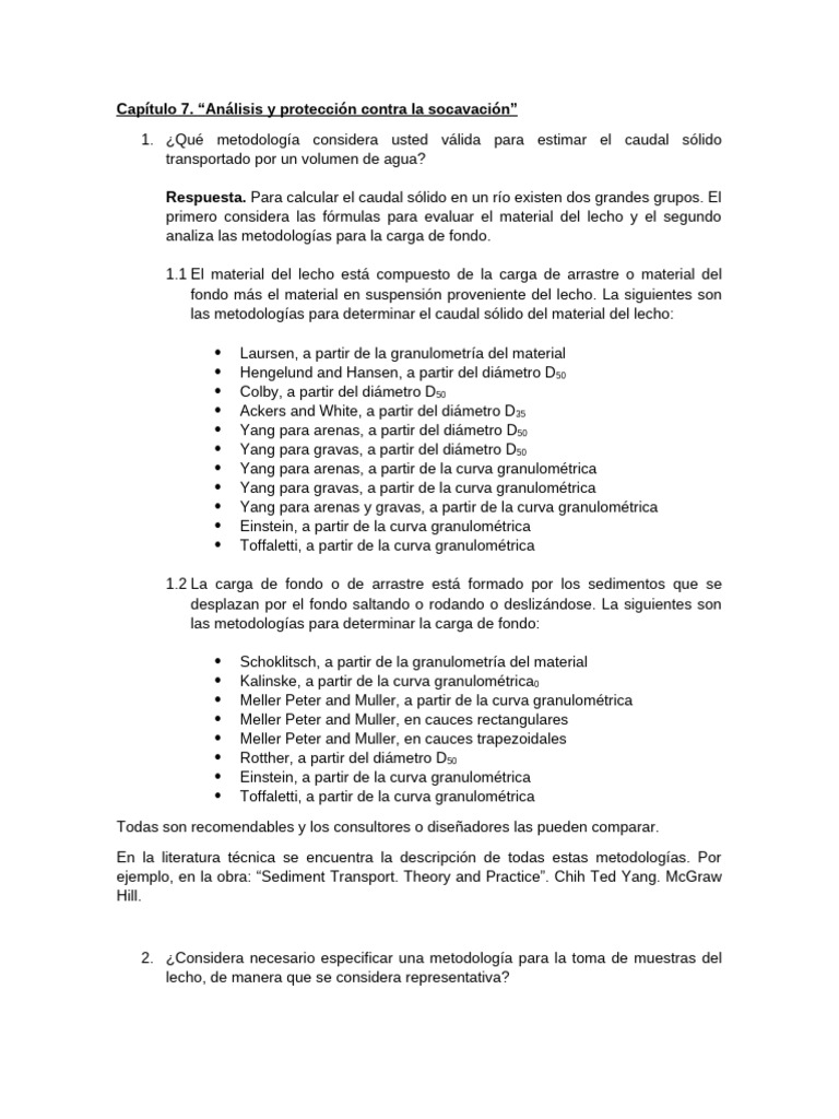 Preguntas y Respuestas | PDF | Puente | Fundación (Ingeniería)