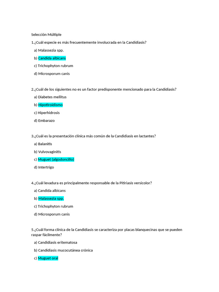 Micosis Superficial - Adamaris | PDF | Candidiasis | Causas de la muerte