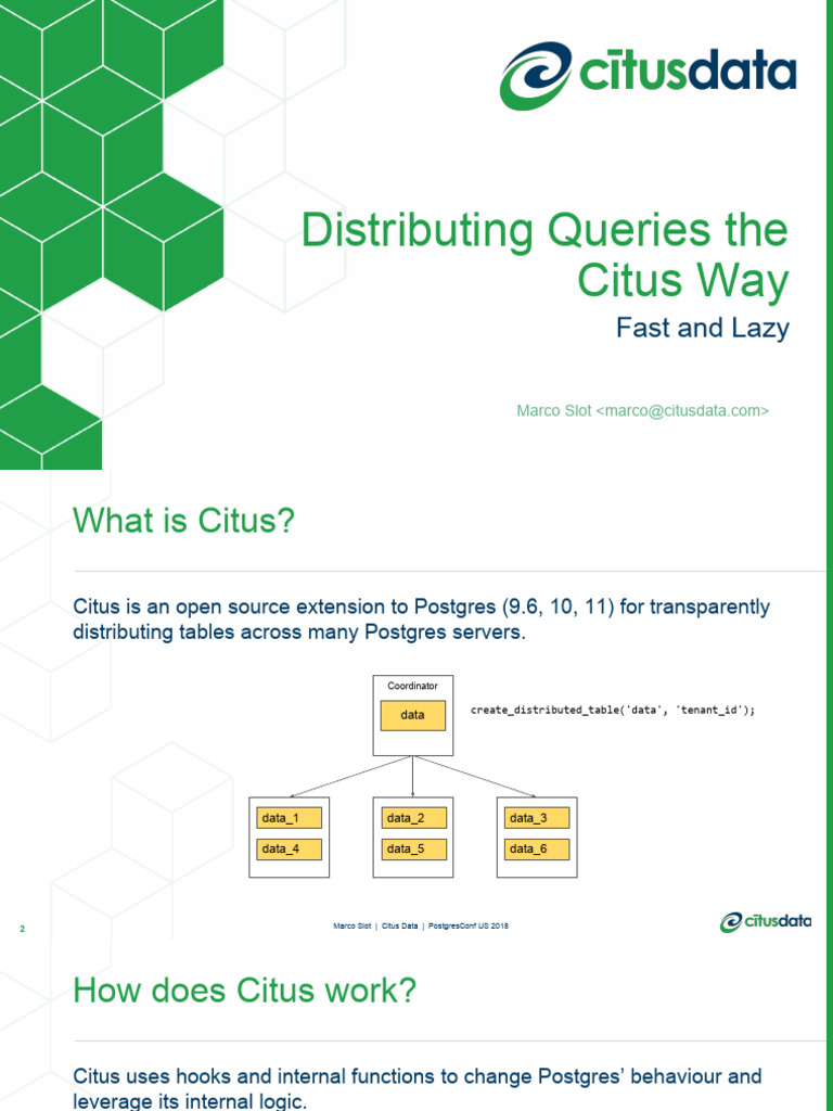 Distributing Queries The Citus Way | PDF | Postgre Sql | Table (Database)