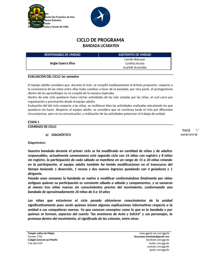 Ciclo de Programa 2do Semestre 2023 | PDF | Exploración