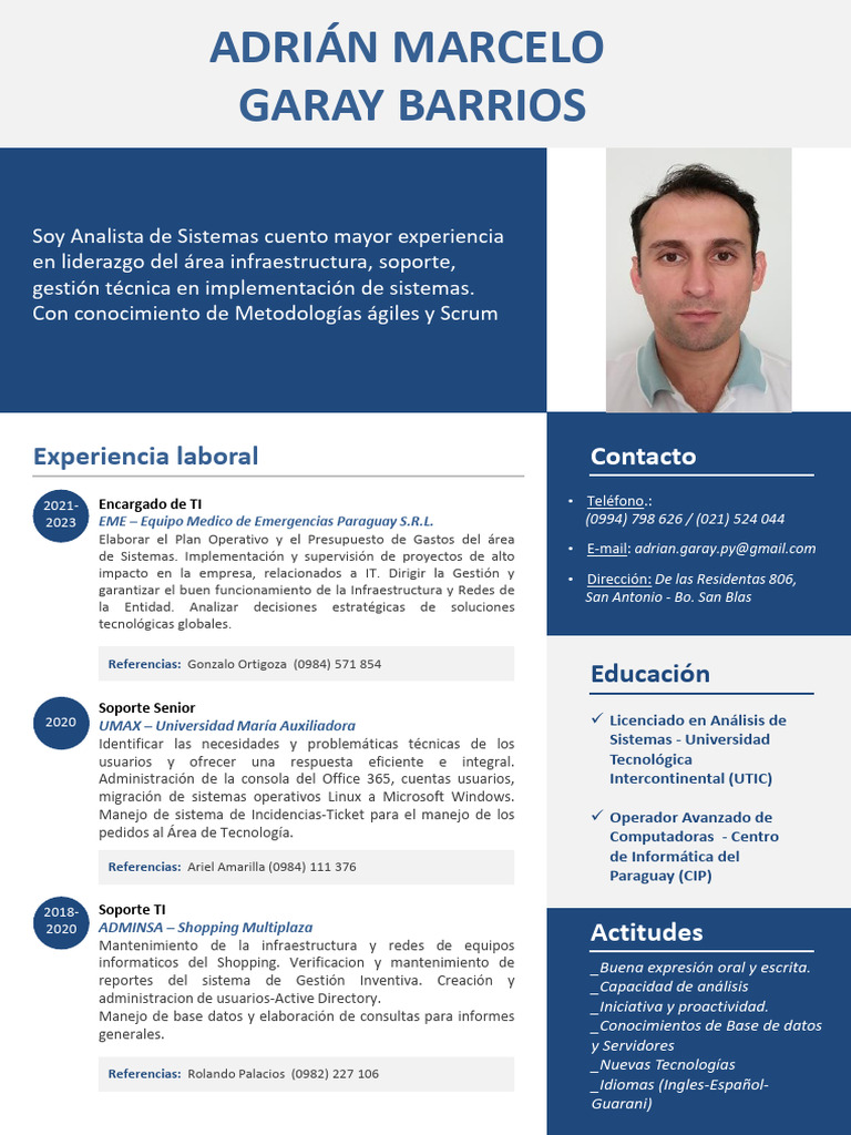 CV Adrian Garay | PDF | Ingeniería Informática | Ciencias de la Computación