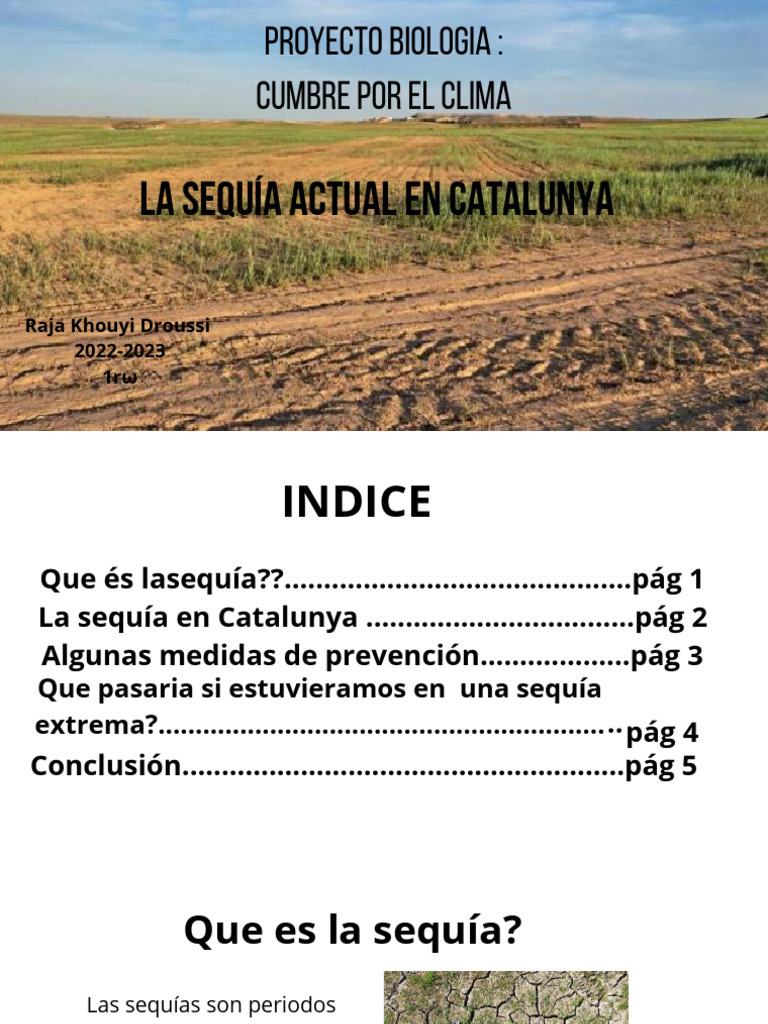 La Sequía Actual en Catalunya | PDF | Sequía | Agua
