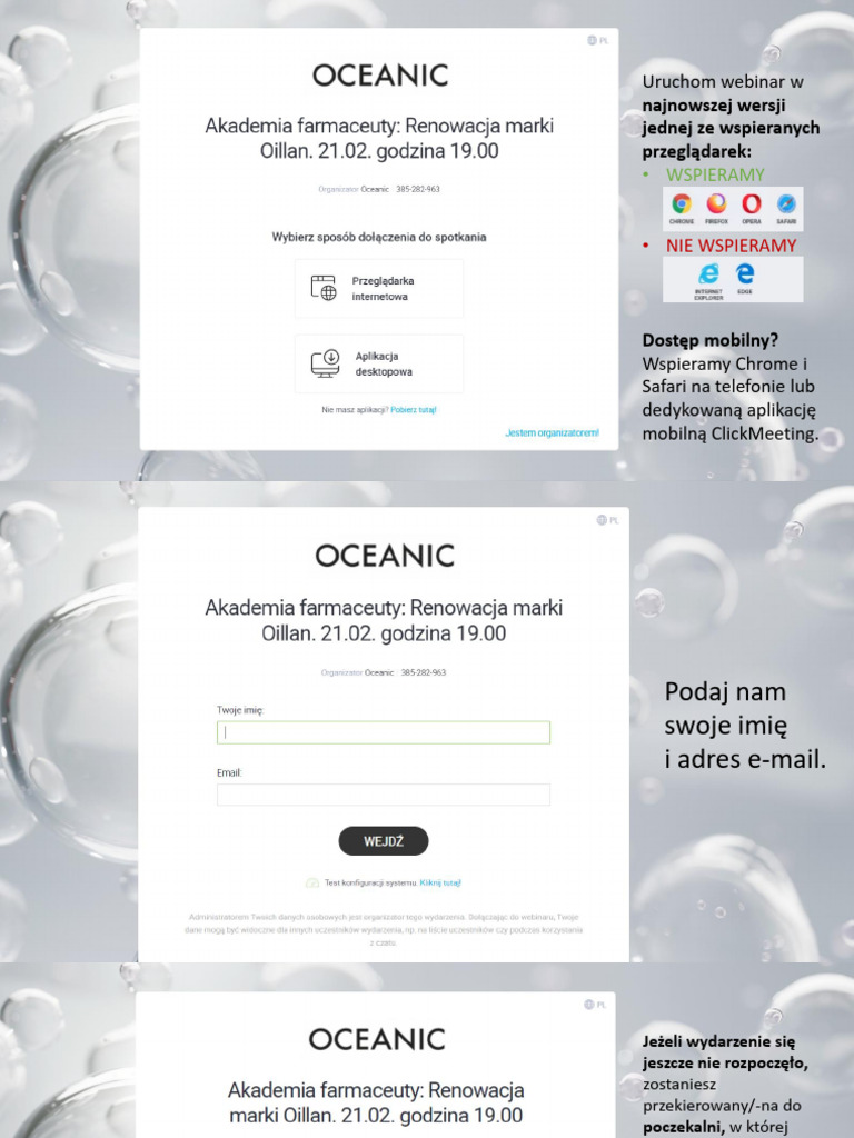 Instrukcja - Platforma Szkoleniowa Oceanic | PDF