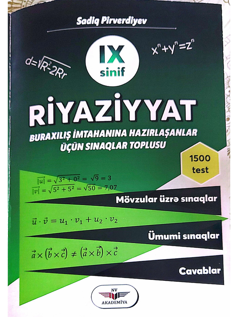 Sadiq Pirverdiyev Riyaziyyat 9cu Sinif | PDF