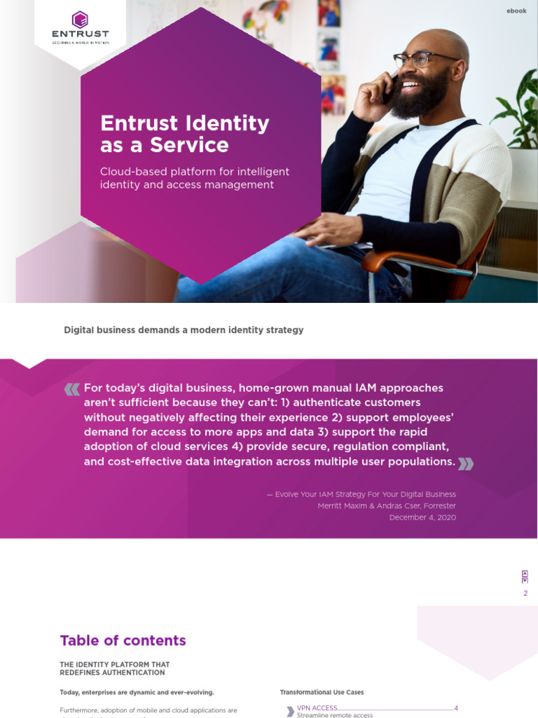 Entrust Identity As A Service Ebook | PDF | Security | Computer Security