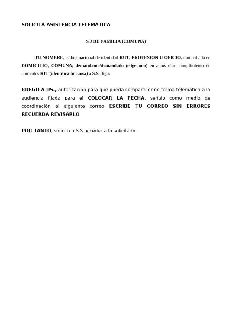Solicita Asistencia Telematica | PDF