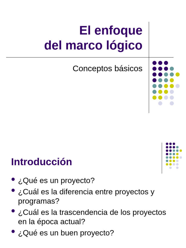 El Enfoque Del Marco Lógico | PDF | Planificación