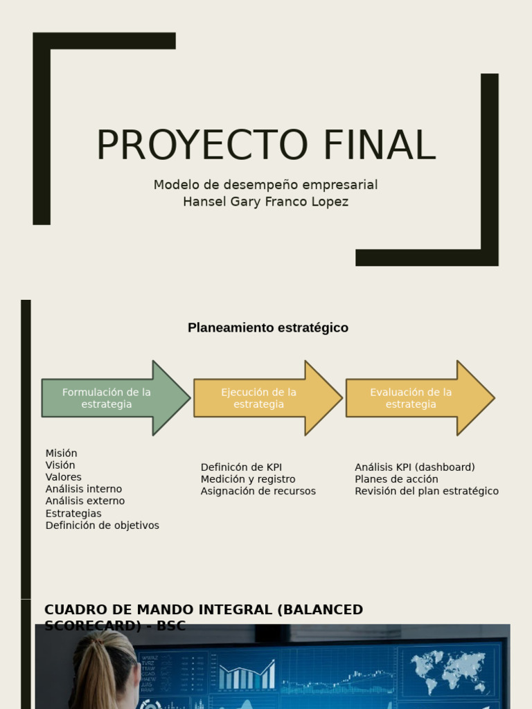 Presentaci N Final | PDF | Indicador de rendimiento | Gestión estratégica